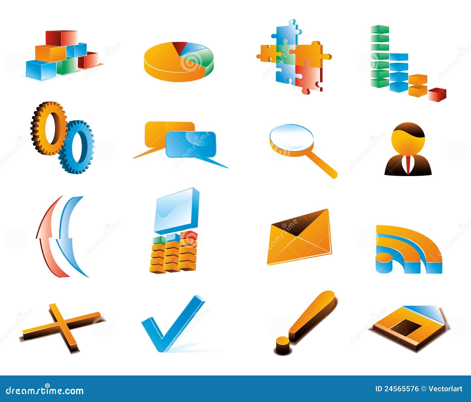 Vector Three-dimensional Icons. Stock Vector - Illustration of icon ... Vector Three-dimensional Icons. Stock Vector - Illustration of icon ...