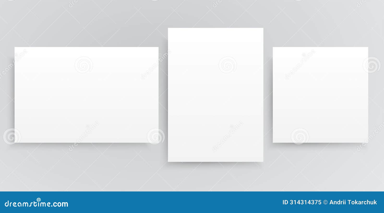 Vector Three Paper Sheets, Template or Mockup Stock Vector ...