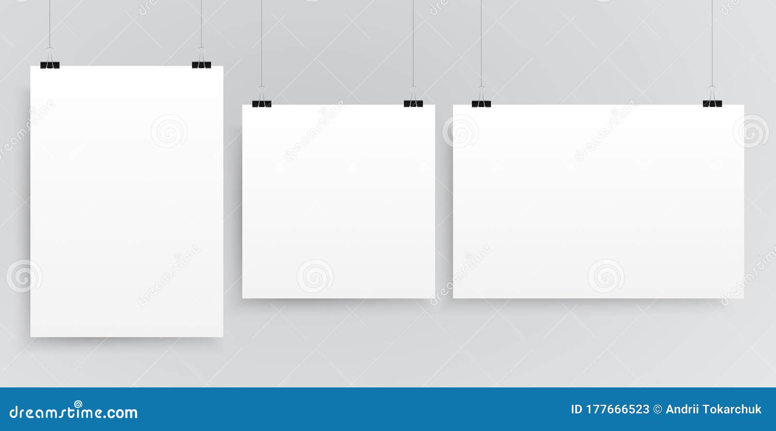 Vector Three Rectangle Square Format Paper Sheets Stock Illustration ...