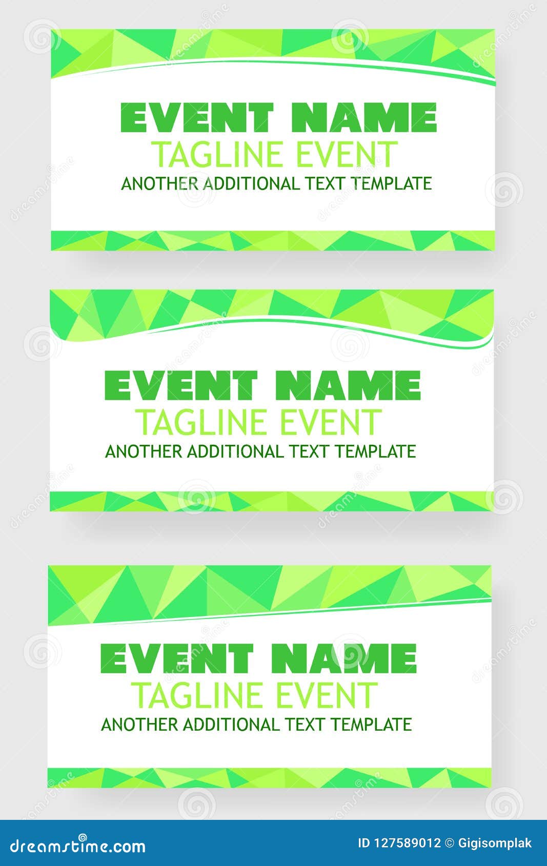 Three Style Light Green Triangle Template Event Banner or Backdrop ...