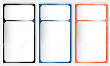 Vector three text box stock vector. Illustration of note - 33987207