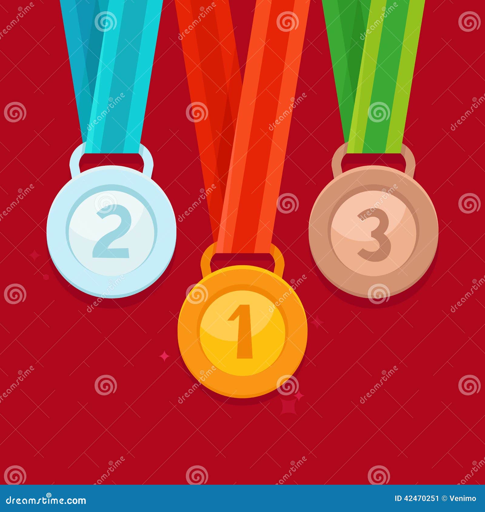 Vector Three Winning Places Concept Stock Illustration - Illustration ...