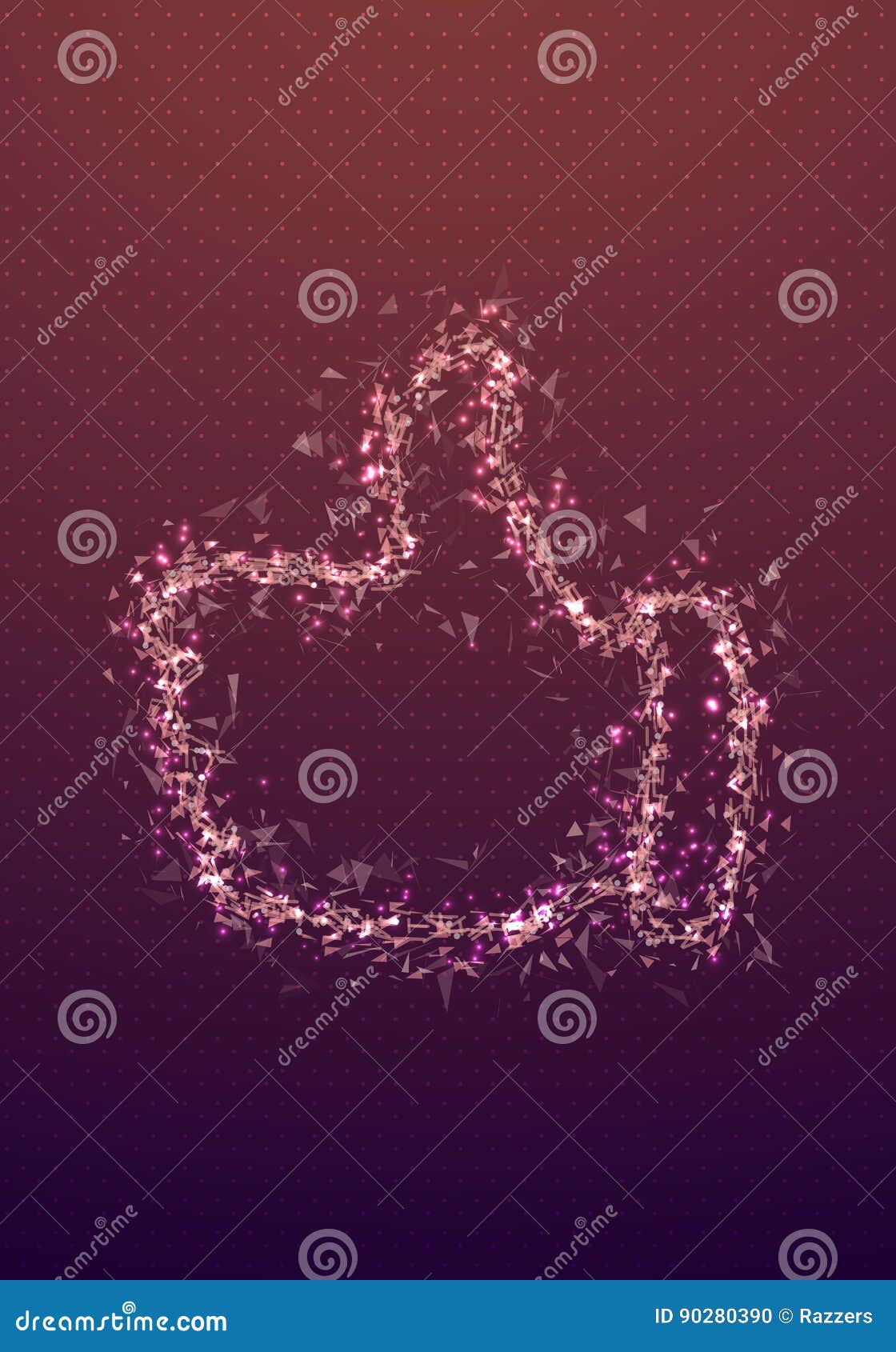 Vector Thumbs Up Icon stock vector. Illustration of network - 90280390