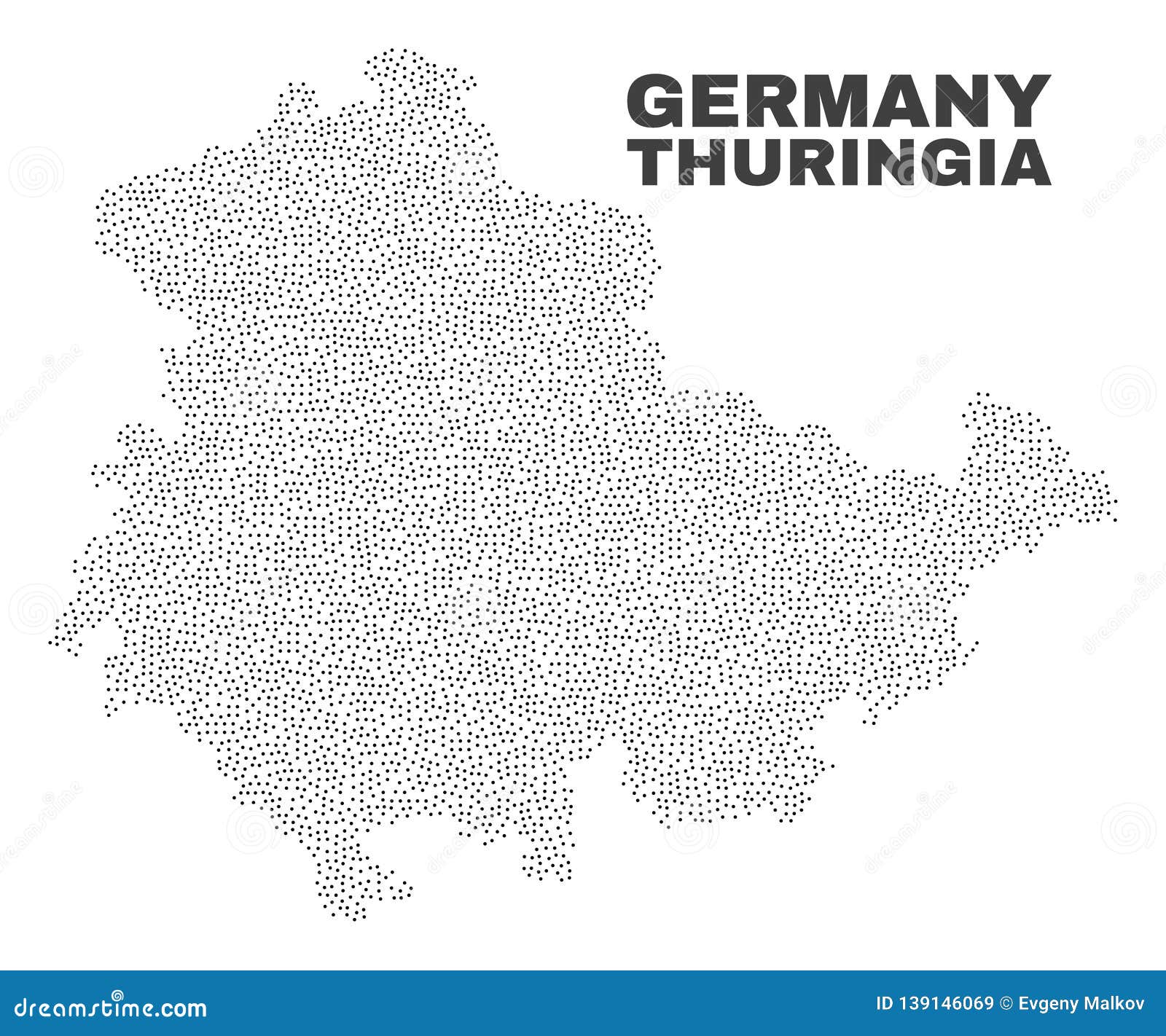 Vector Thuringia Land Map of Points Stock Vector - Illustration of ...