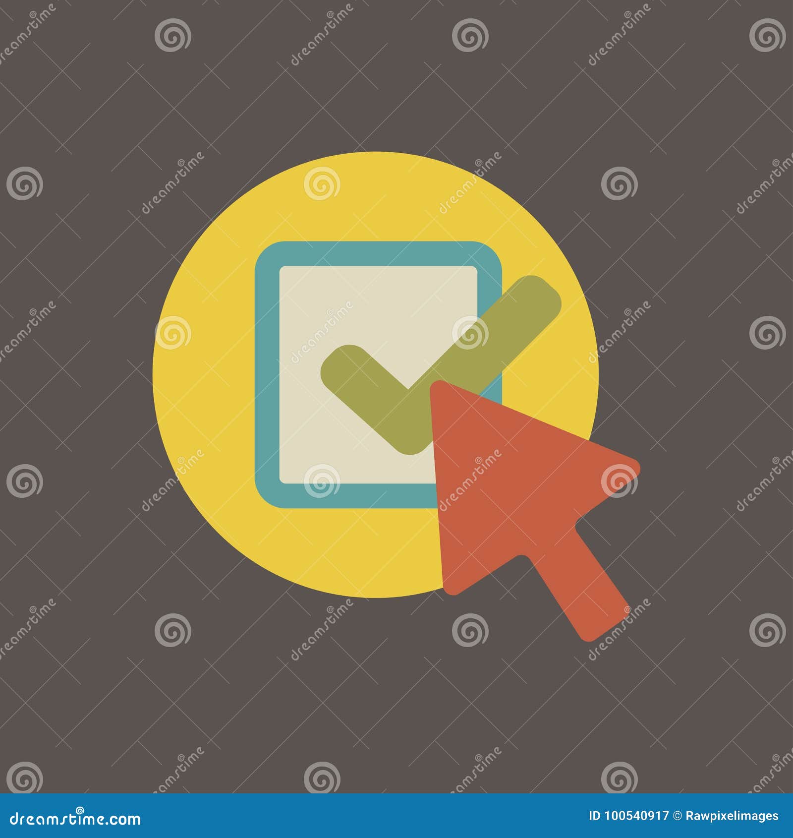 Vector Tick Correct Mark Icon Stock Vector - Illustration of vector ...