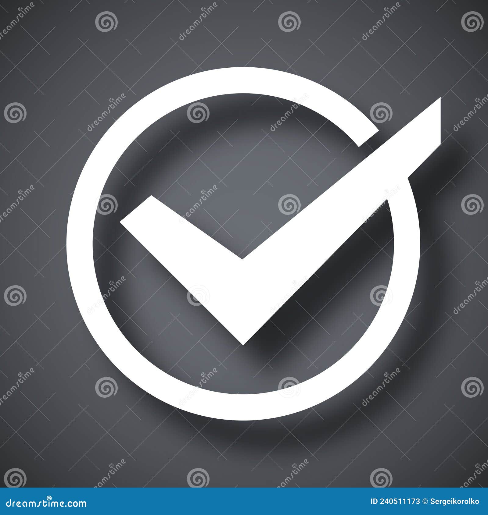 Vector tick icon stock vector. Illustration of icon - 240511173