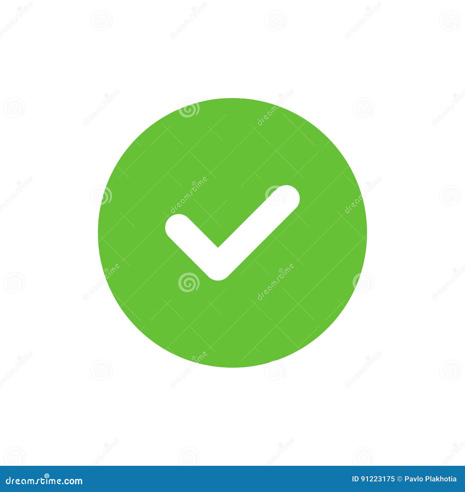 Tick Icon Vector Symbol, Checkmark Isolated On White Background. Check ...