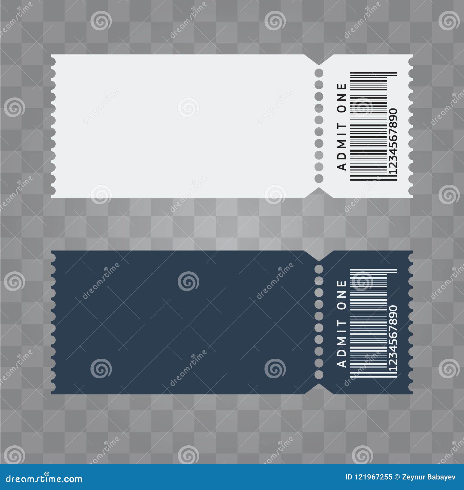 Vector Ticket Template Design. Trendy Blank Ticket Template Layout ...