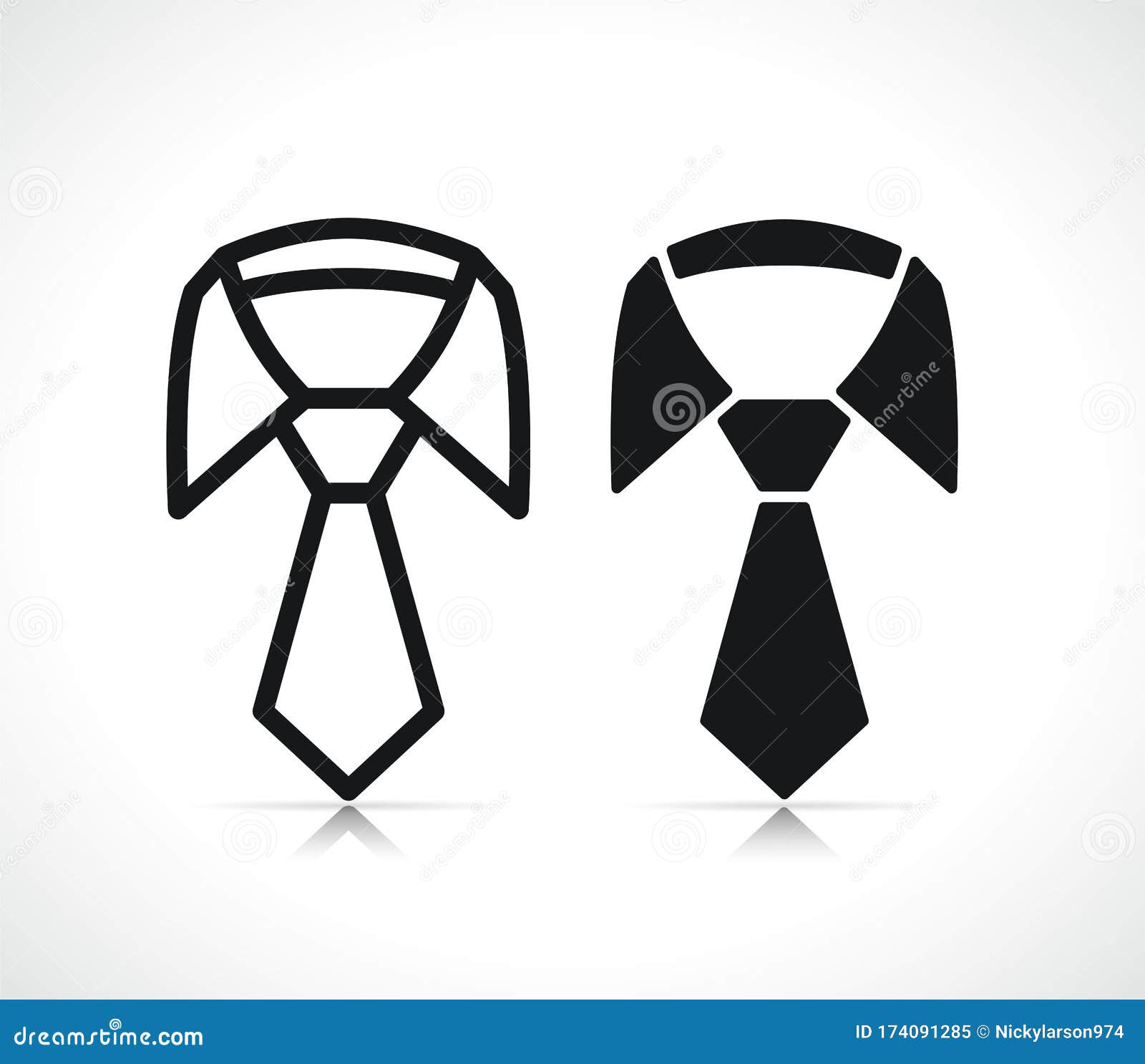 Vector Tie Symbol Icon Design Stock Vector - Illustration of vector ...