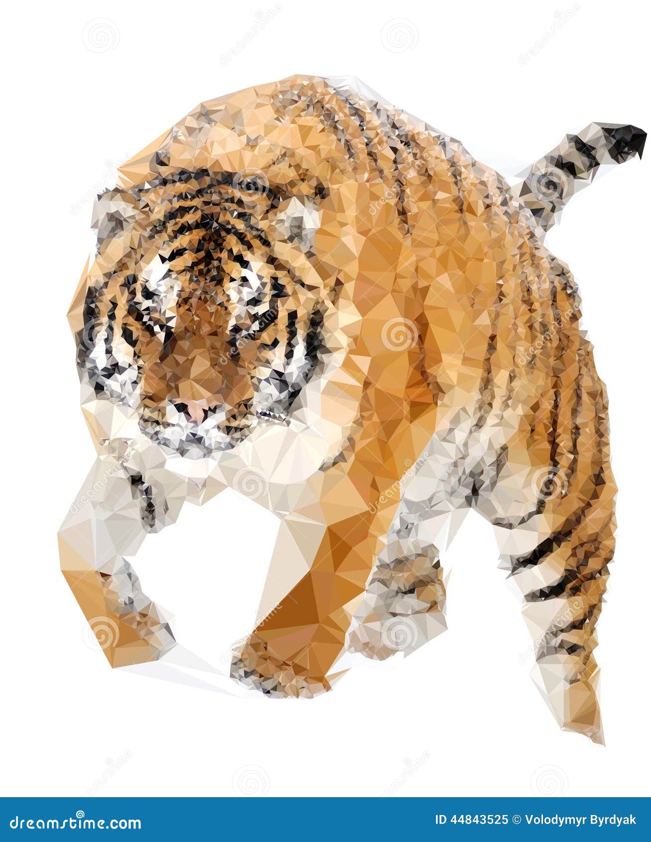 Vector tiger stock vector. Illustration of decoration - 44843525