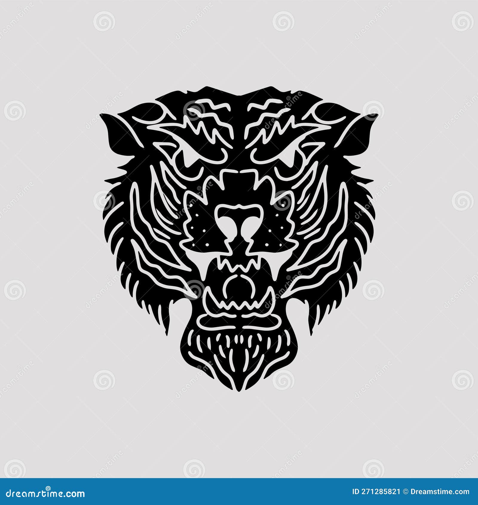Vector Tiger Head Logo Vector Hand Made Stock Illustration ...