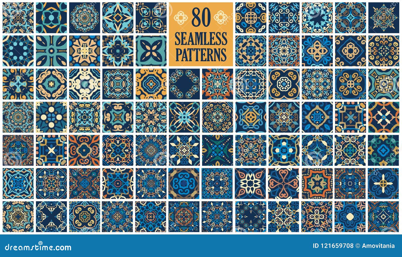 Arabic decorative tiles stock vector. Illustration of arabic - 121659708