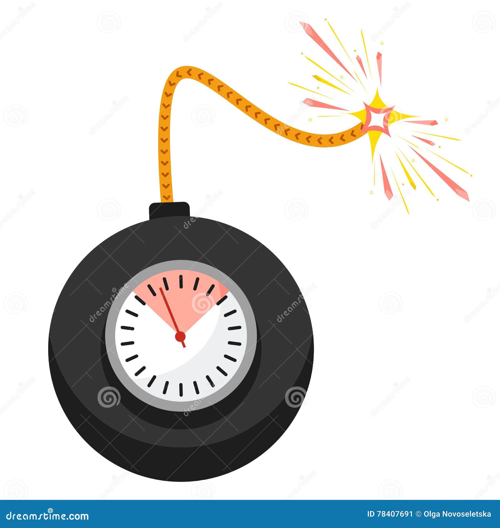 Vector time bomb stock vector. Illustration of abstract - 78407691