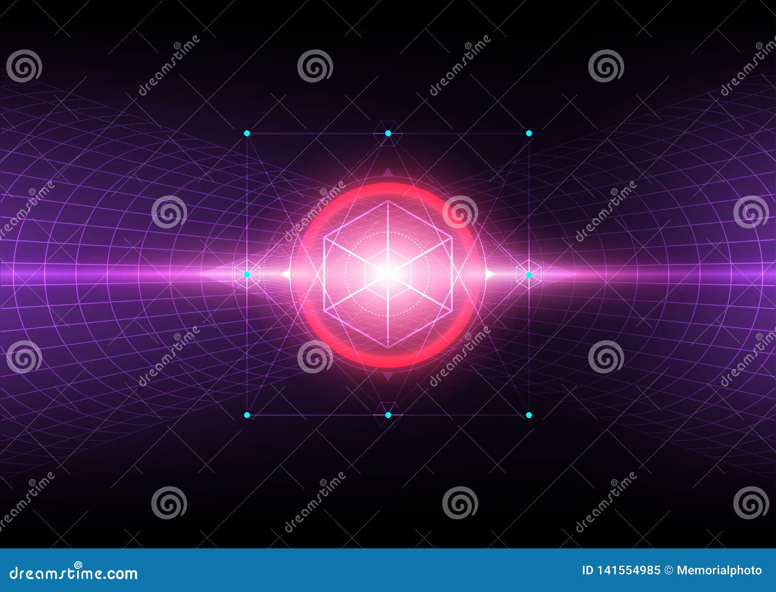 Vector Time Dimension Space Background, Abstract Science Hyperspace ...