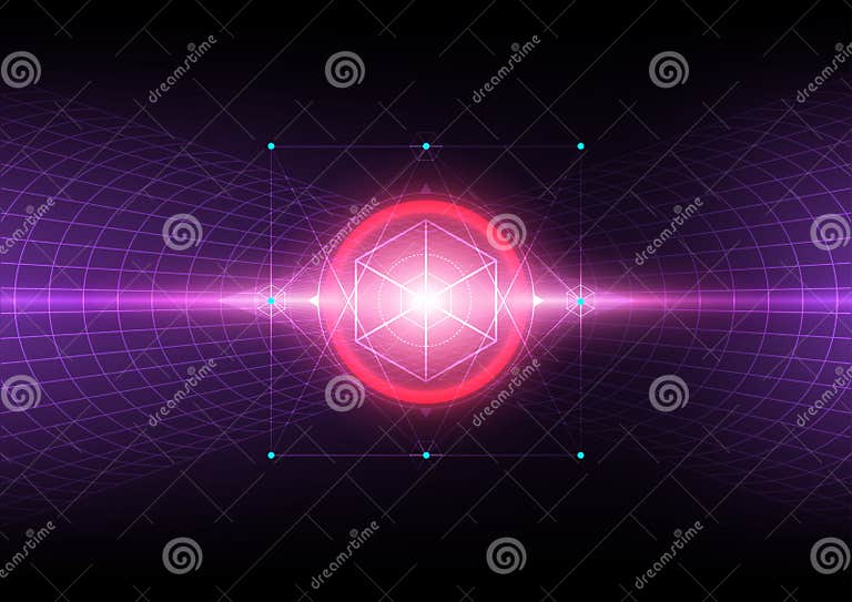 Vector Time Dimension Space Background, Abstract Science Hyperspace ...