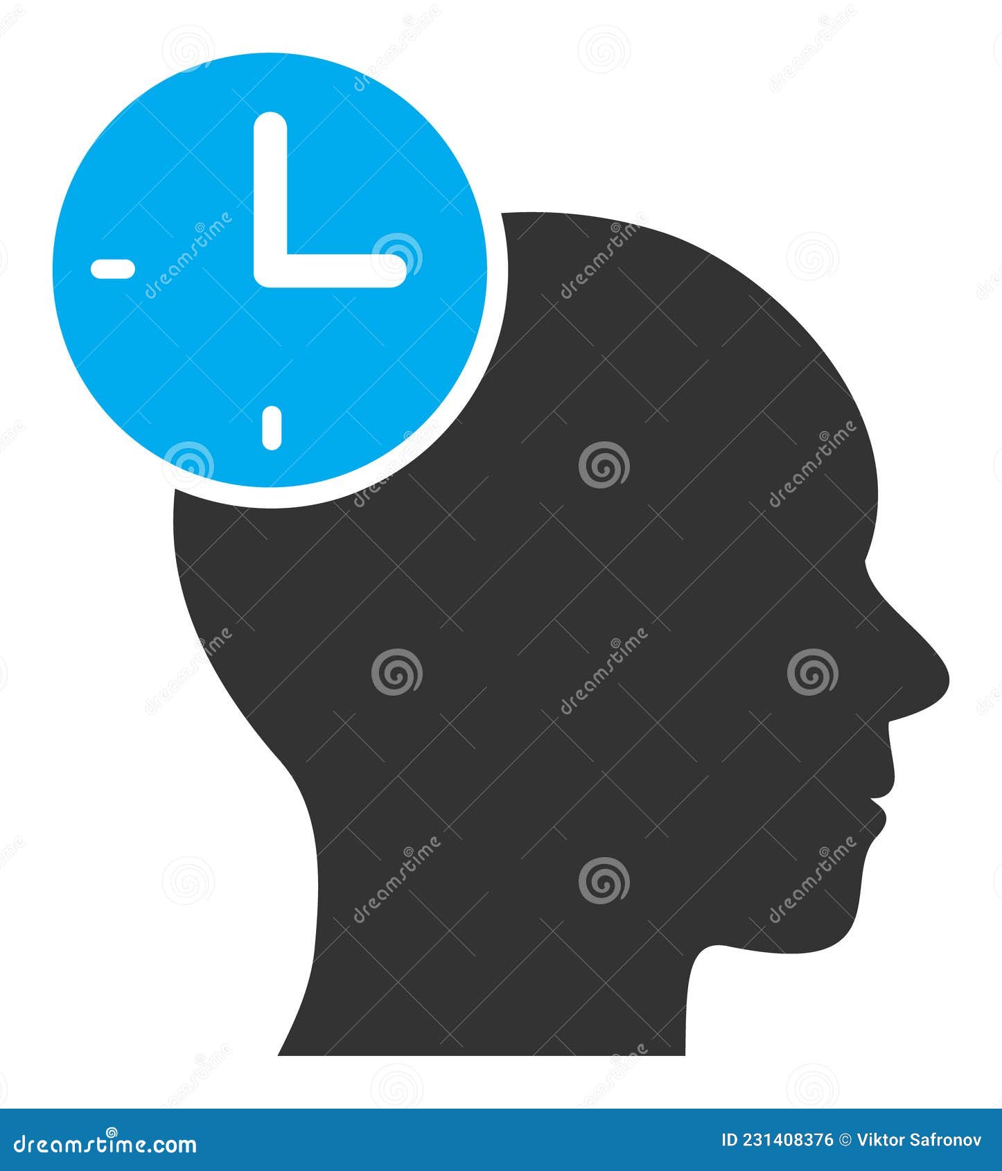 Vector Time Management Flat Icon Symbol Stock Vector - Illustration of ...