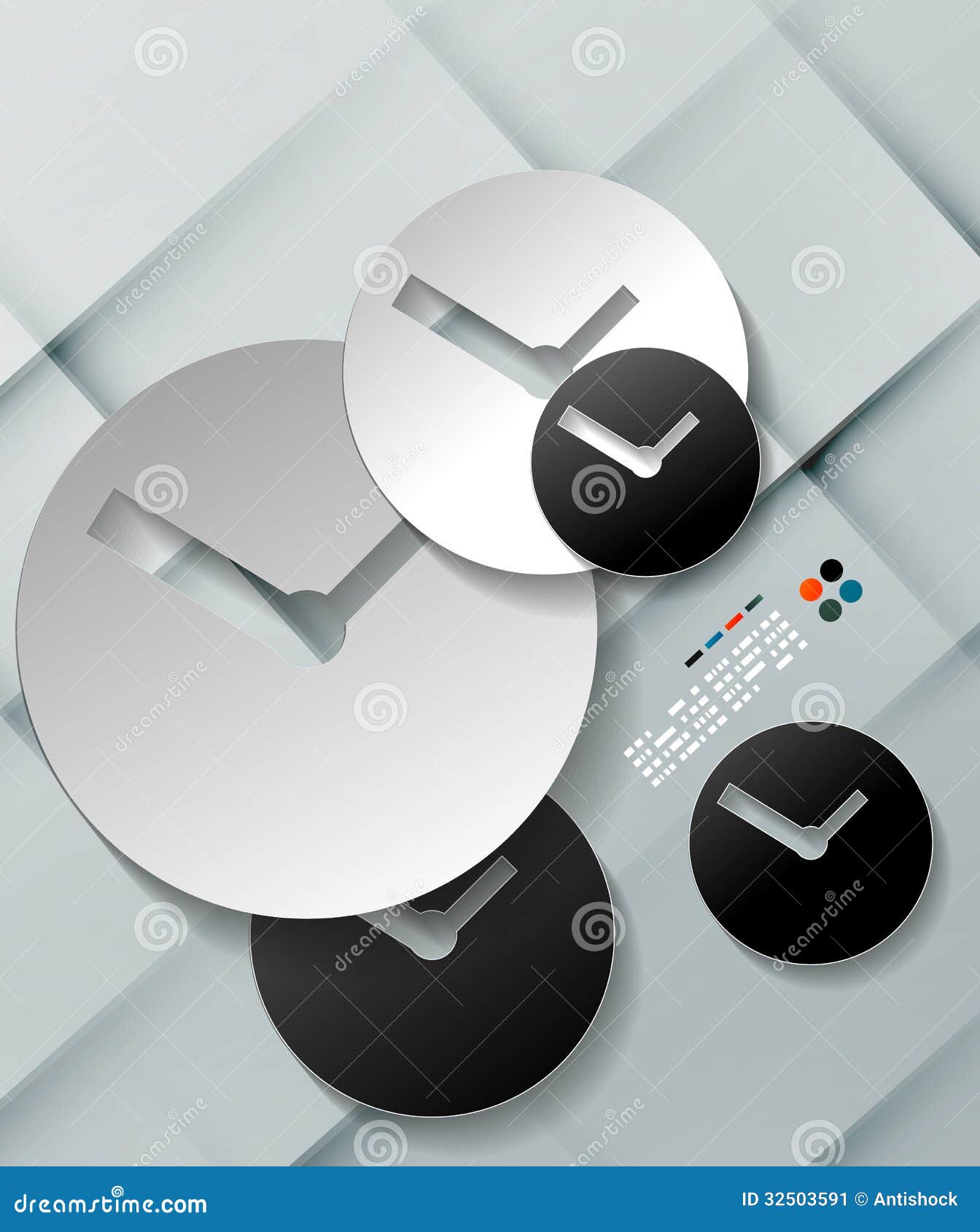 Vector Time Paper Modern Clock Design Stock Vector - Illustration of ...