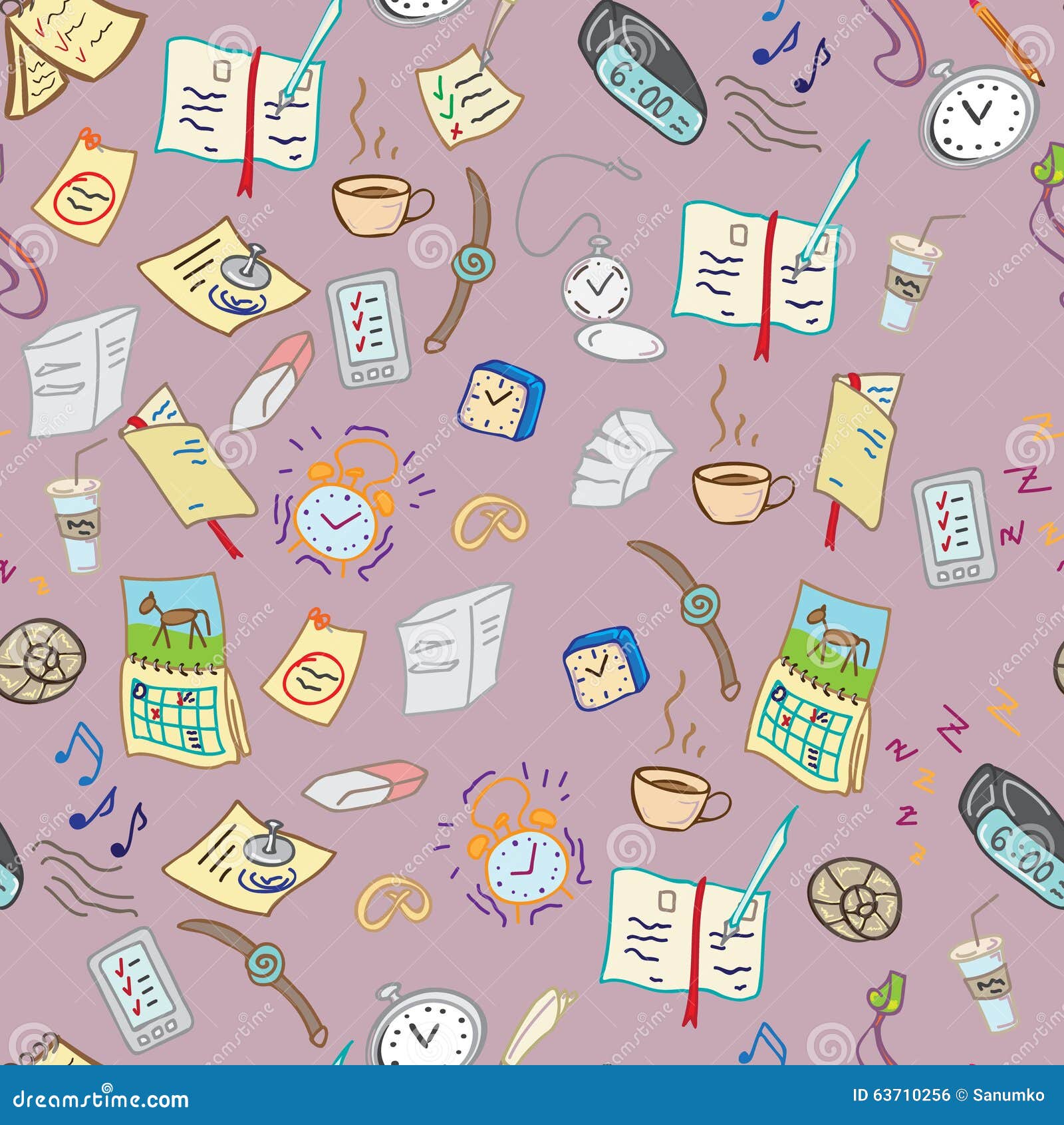 Vector time pattern stock vector. Illustration of artwork - 63710256