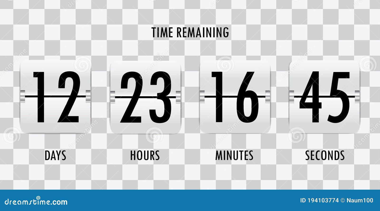 Scoreboard Of Day, Hour, Minutes And Seconds. Flipboard For Time ...