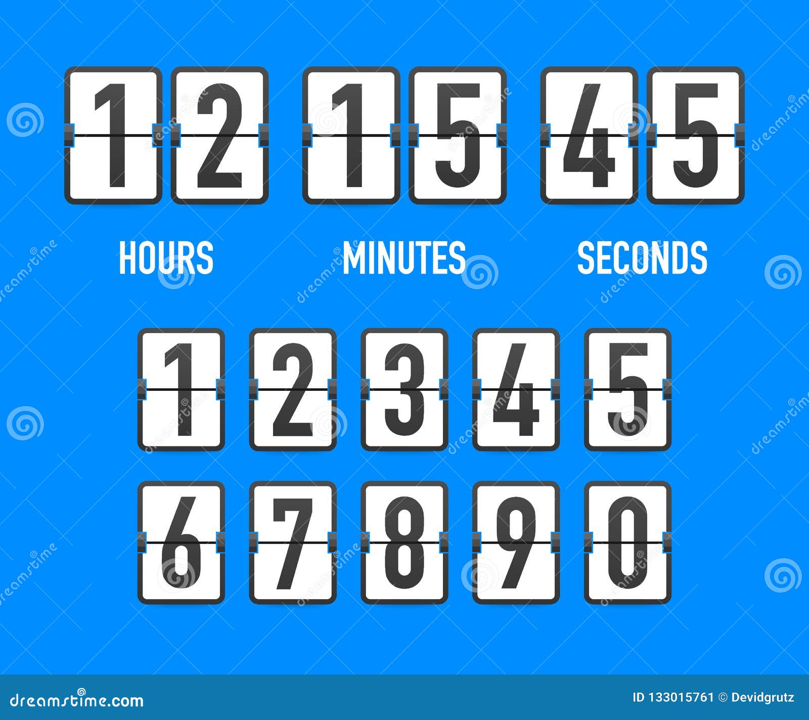 Vector Time Remaining Count Down Flip Board With Scoreboard Of Day