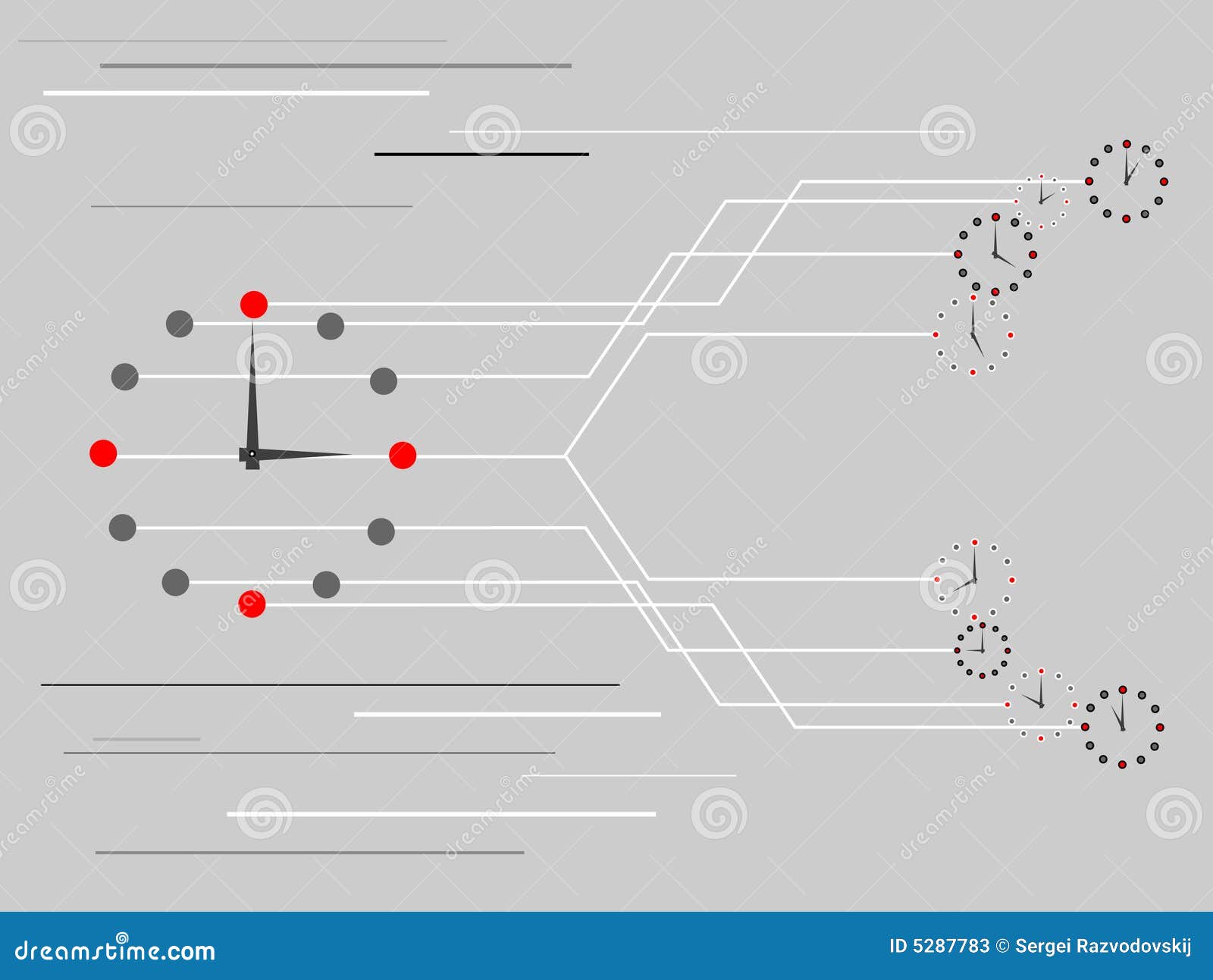 Vector Time Line With 5 Steps. Timeline Infographic With Icons A ...