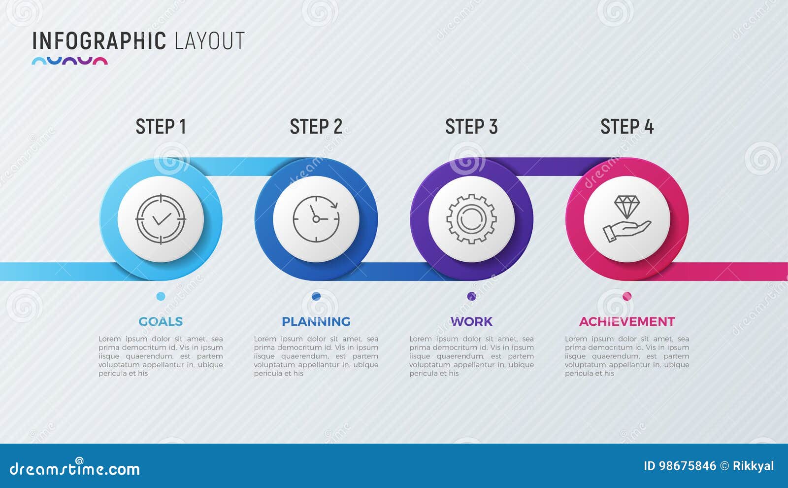 Vector Timeline Chart Infographic Design for Data Visualization. Stock ...