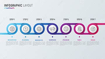 Vector Timeline Chart Infographic Design for Data Visualization. Stock ...