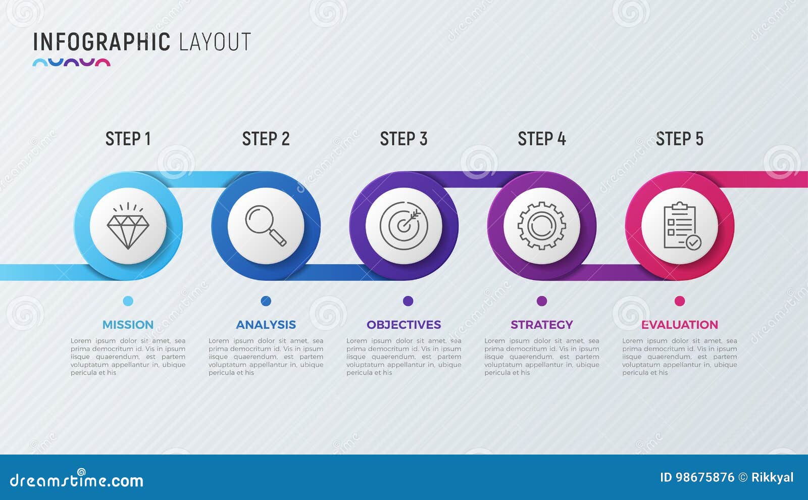Vector Timeline Chart Infographic Design for Data Visualization. Stock ...
