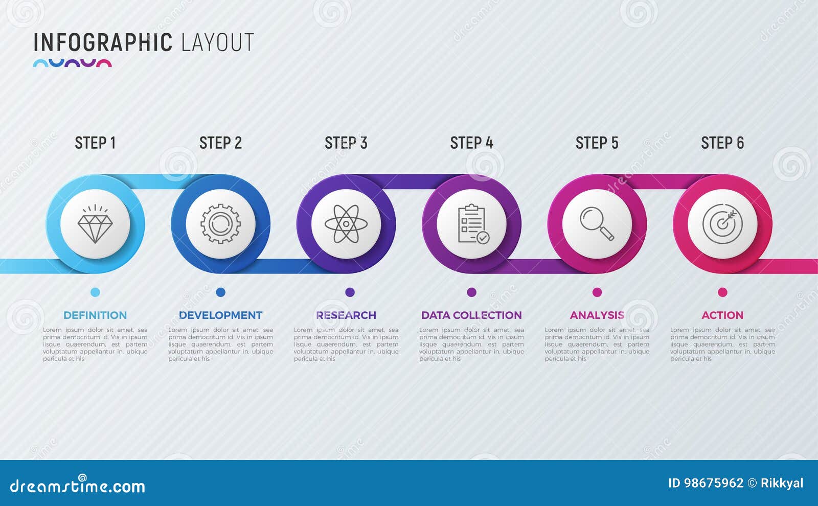 Vector Timeline Chart Infographic Design for Data Visualization. Stock ...
