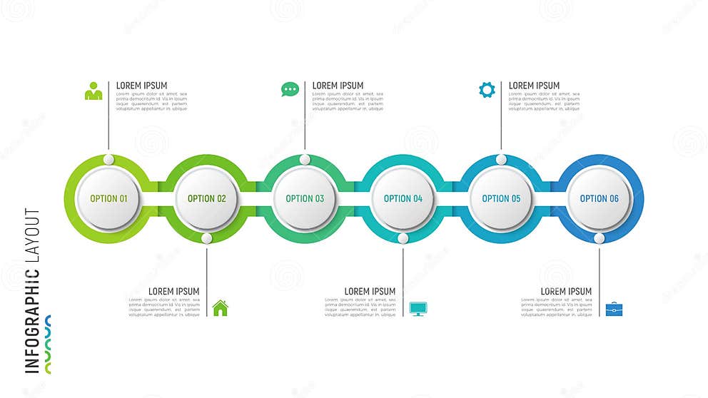 Vector Timeline Chart Infographic Design for Data Visualization. Stock ...