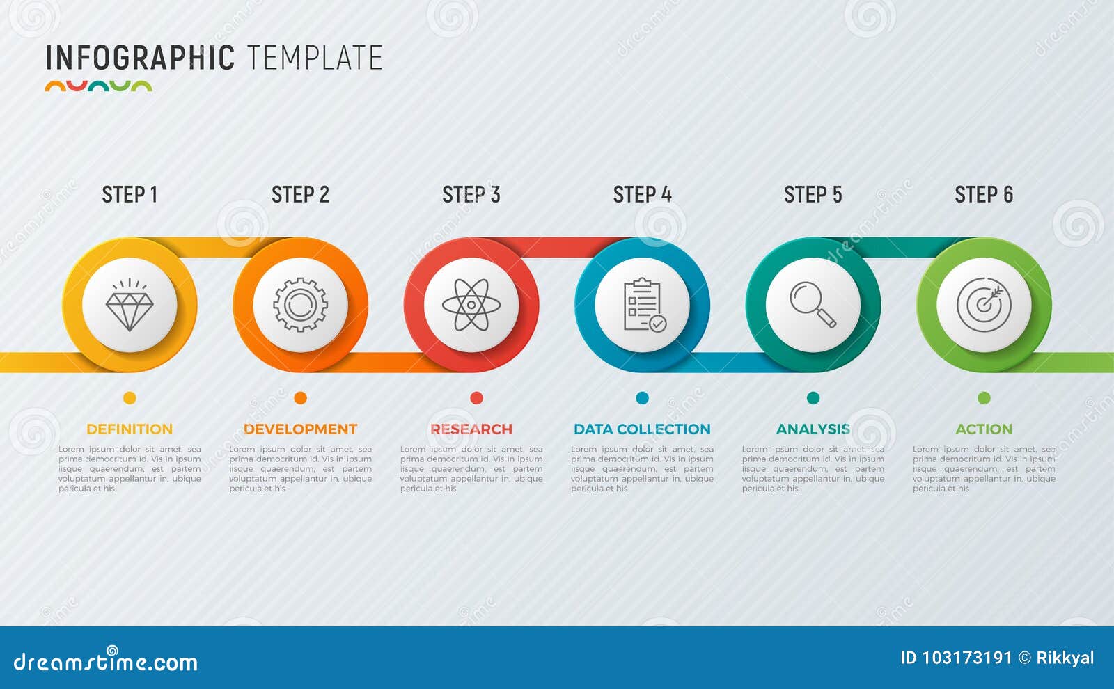 Vector Timeline Chart Infographic Design for Data Visualization. Stock ...