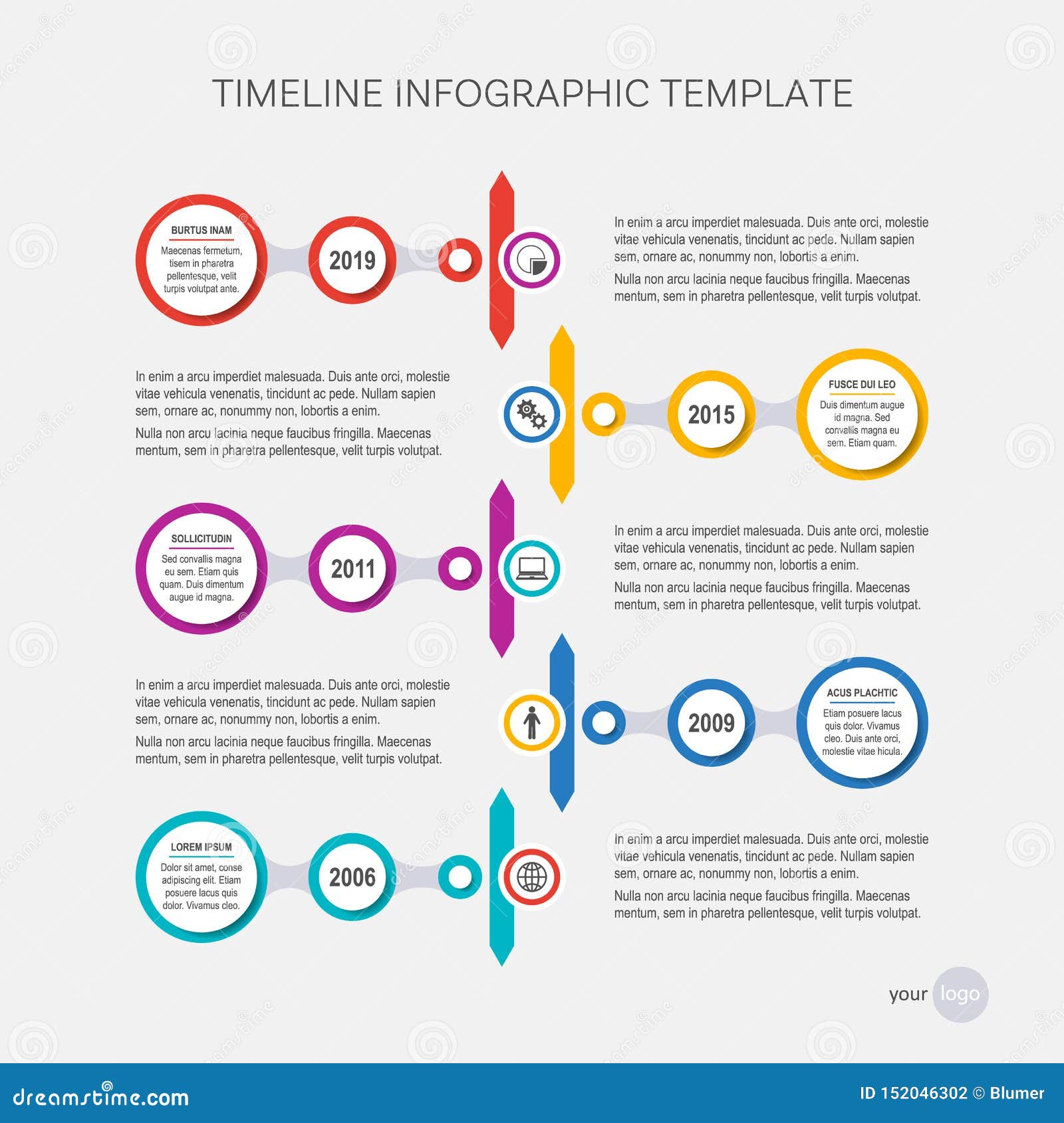 Vector Timeline Design of Your Company History Stock Vector ...