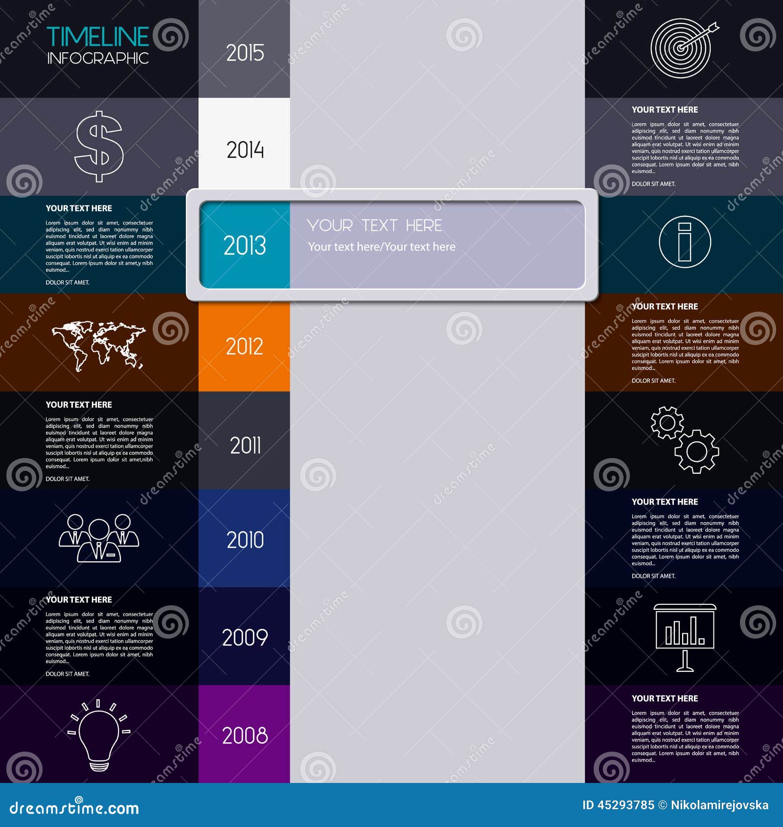 Vector Timeline Infographic. Modern Simple Design. Stock Vector ...
