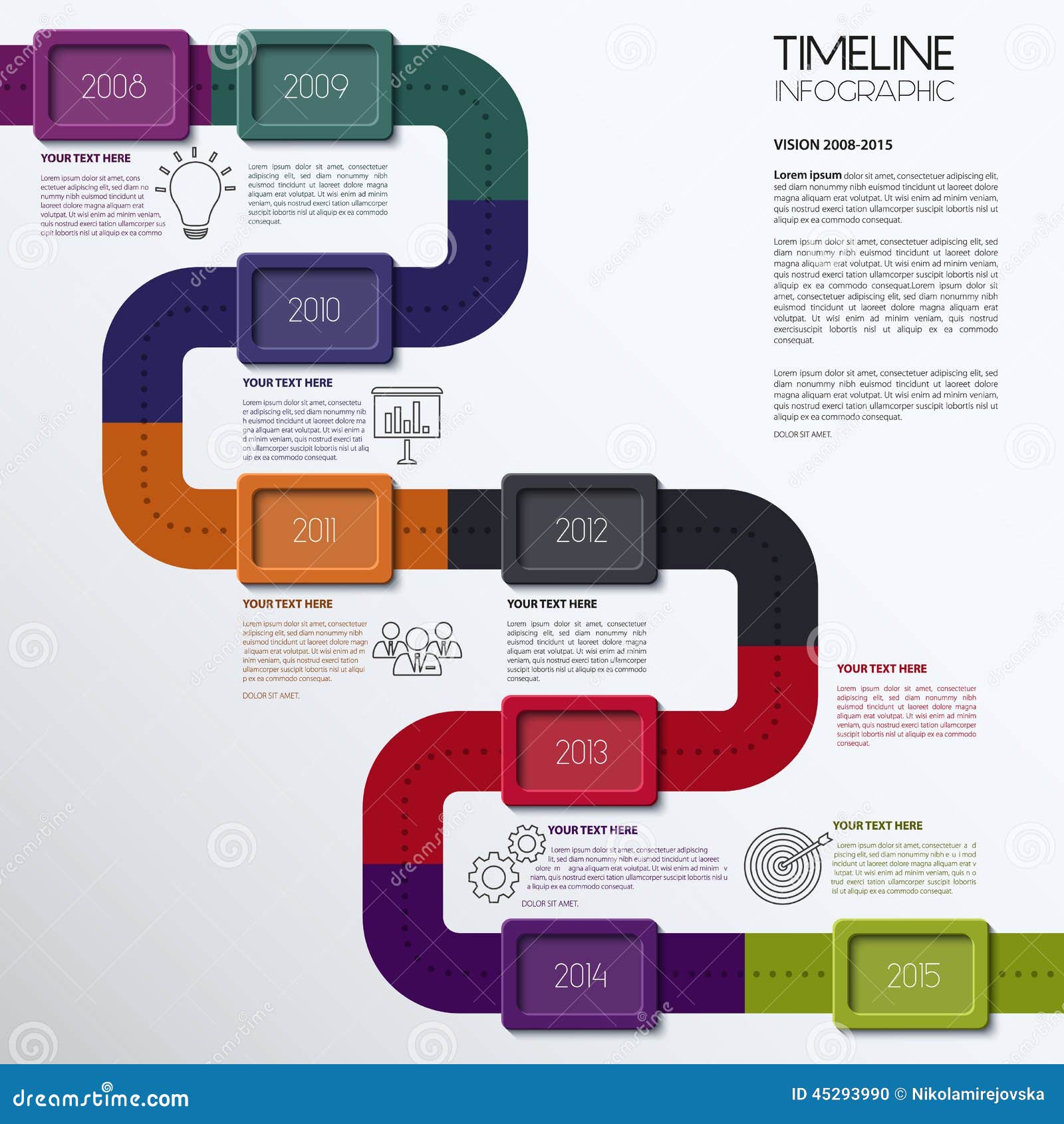 Vector Timeline Infographic. Modern Simple Design. Stock Vector ...