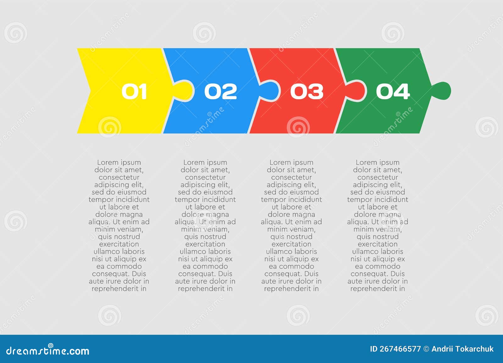 Vector Timeline Infographic Process on 4 Color Steps Stock Vector ...