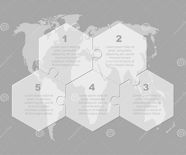 Vector Diagram Infographic Process on 5 Steps Stock Vector ...