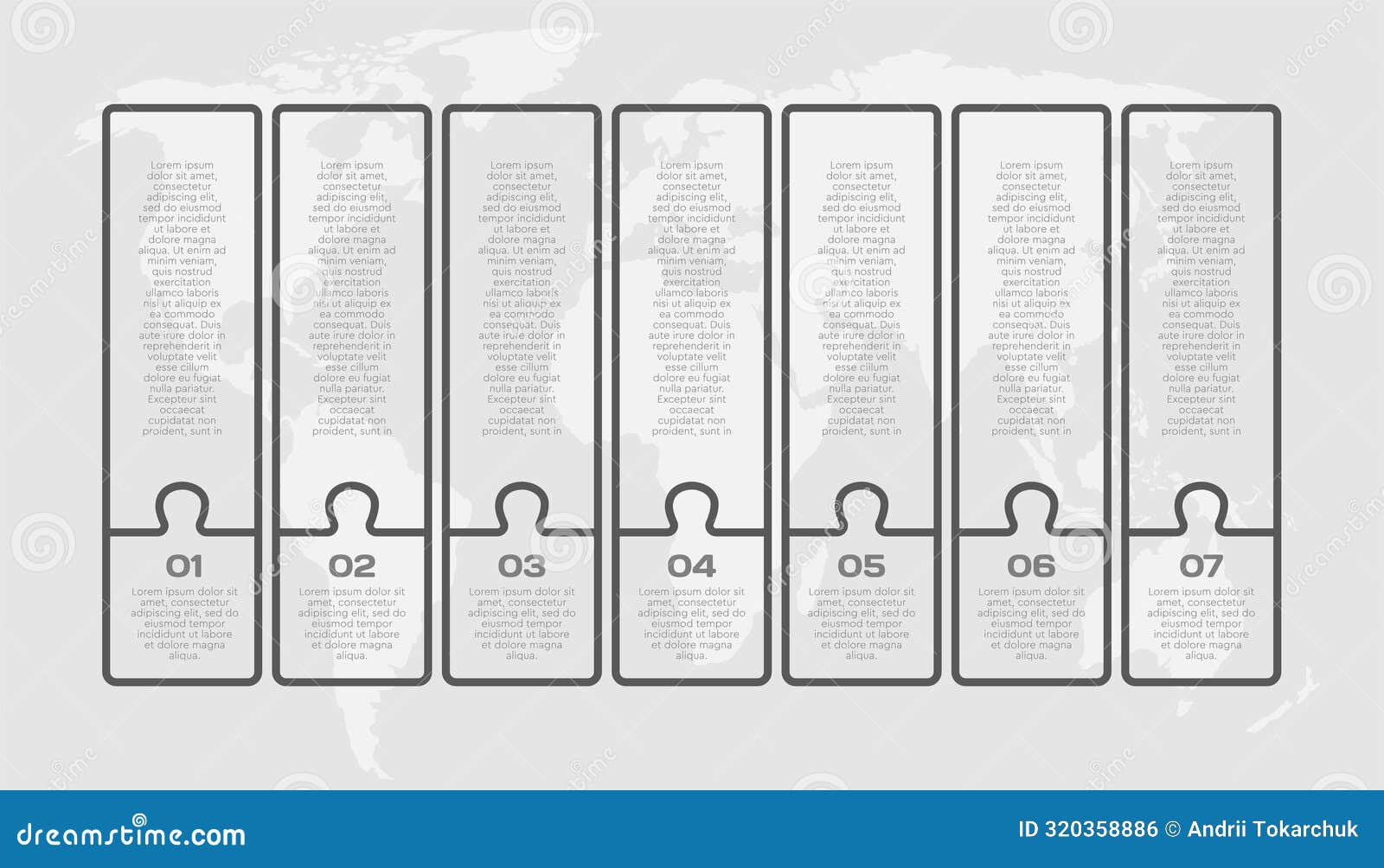 Vector Timeline Infographic Process, 7 White Steps Stock Vector ...