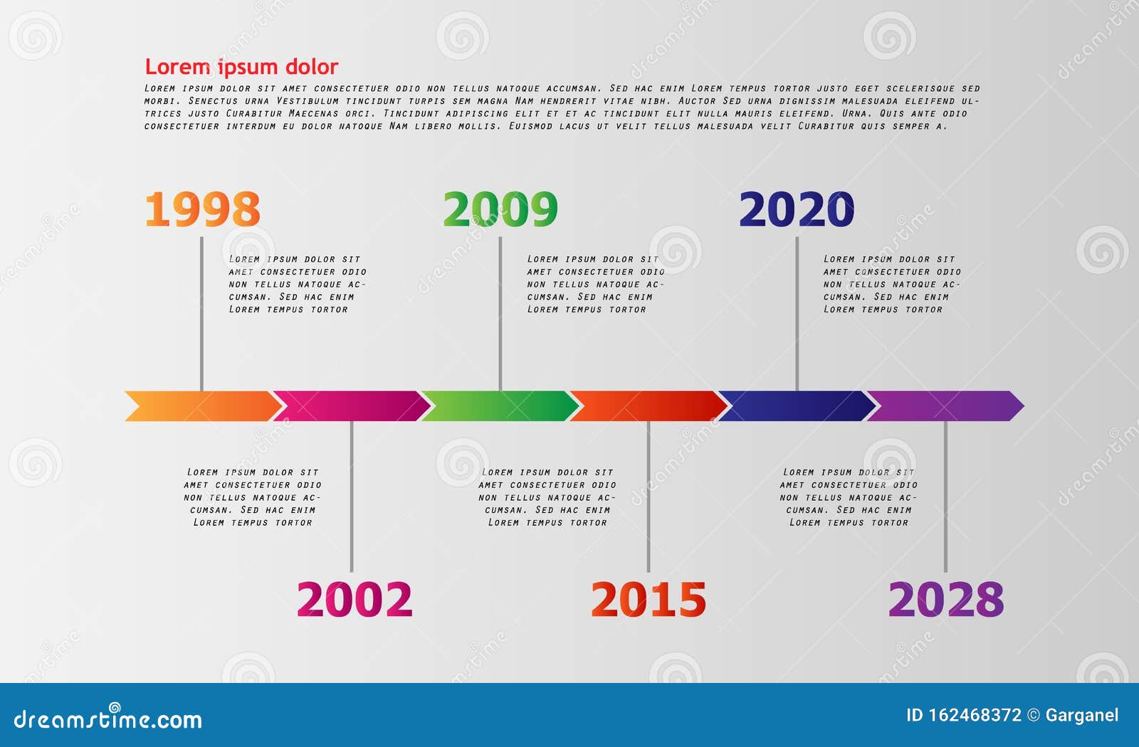 Vector Timeline Milestone Template with Easy Line Icons - Vector Stock ...