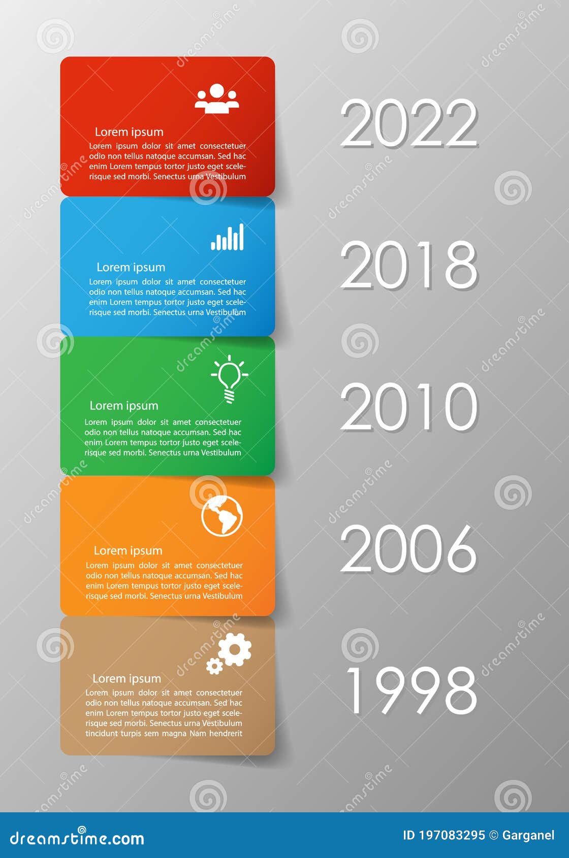 Vector Timeline Table with Place for Text Stock Vector - Illustration ...