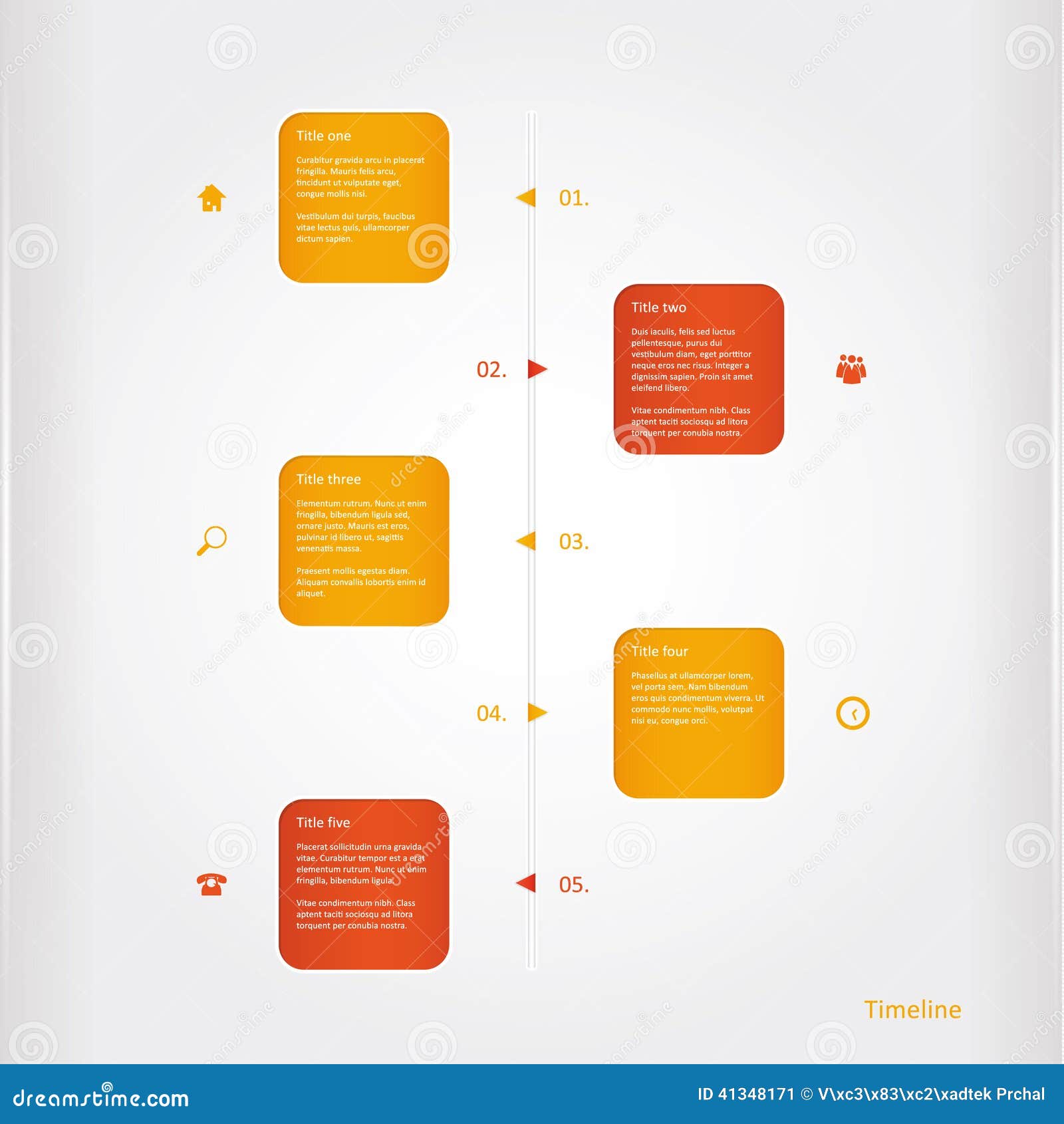 Vector Timeline Template. Multicolor Glossy Template for Webdesign or ...