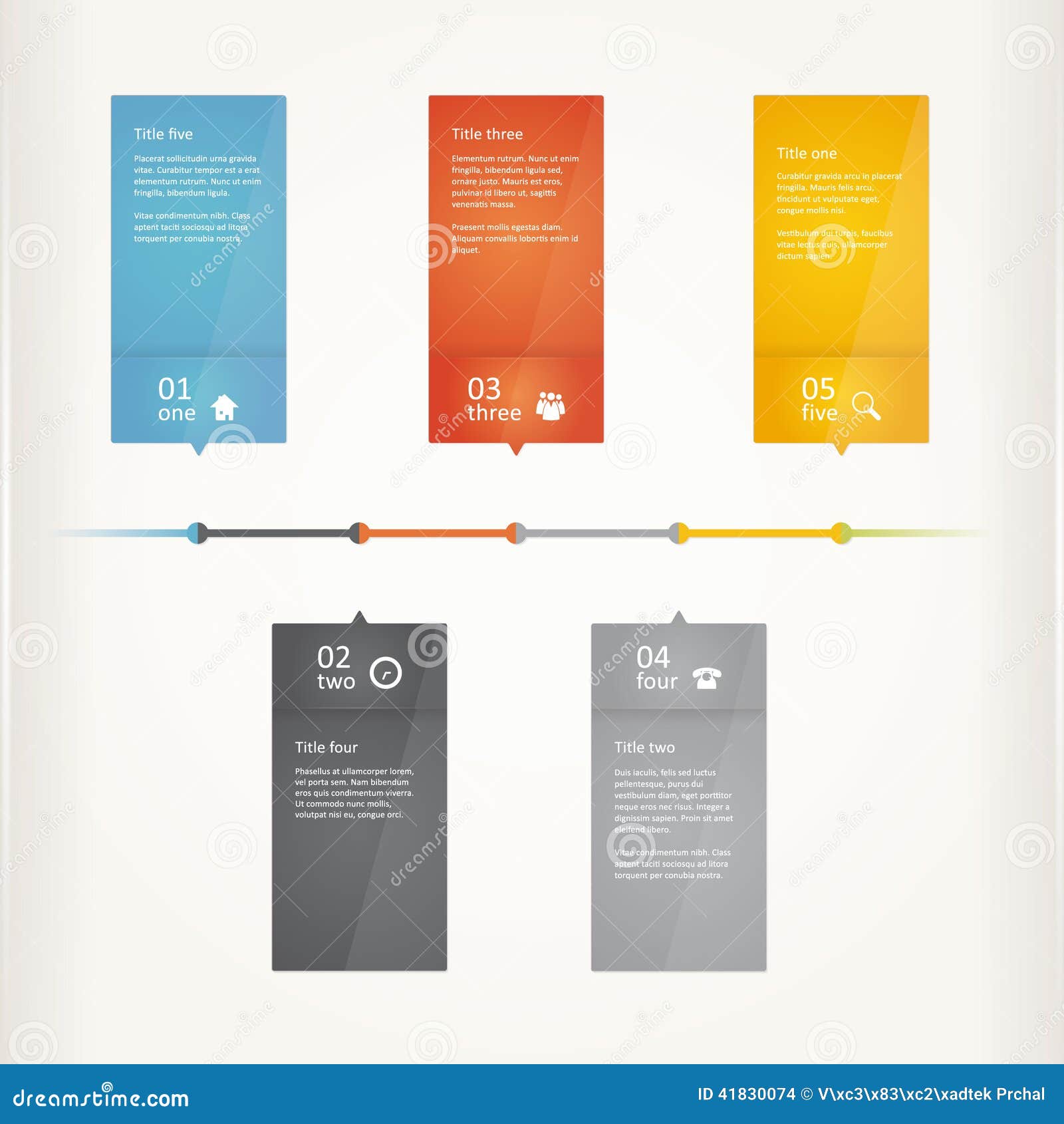 Vector Timeline Template. Multicolour Glossy Template. Stock Vector ...