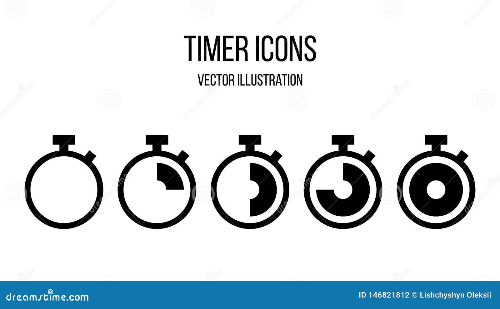 Vector Timer Icon Set. Stopwatch Symbol Stock Illustration ...
