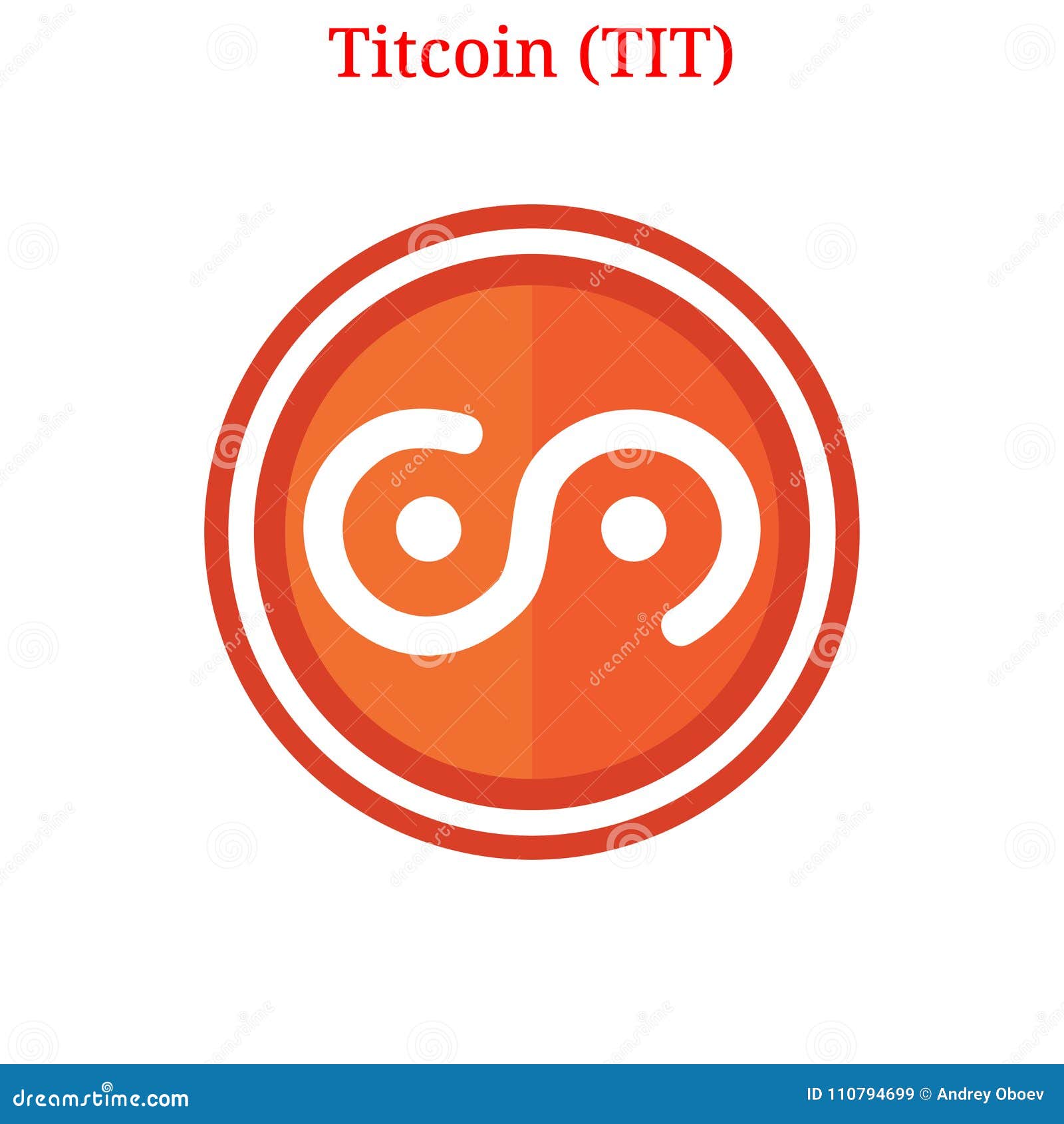 Vector Titcoin TIT logo stock vector. Illustration of coins - 110794699