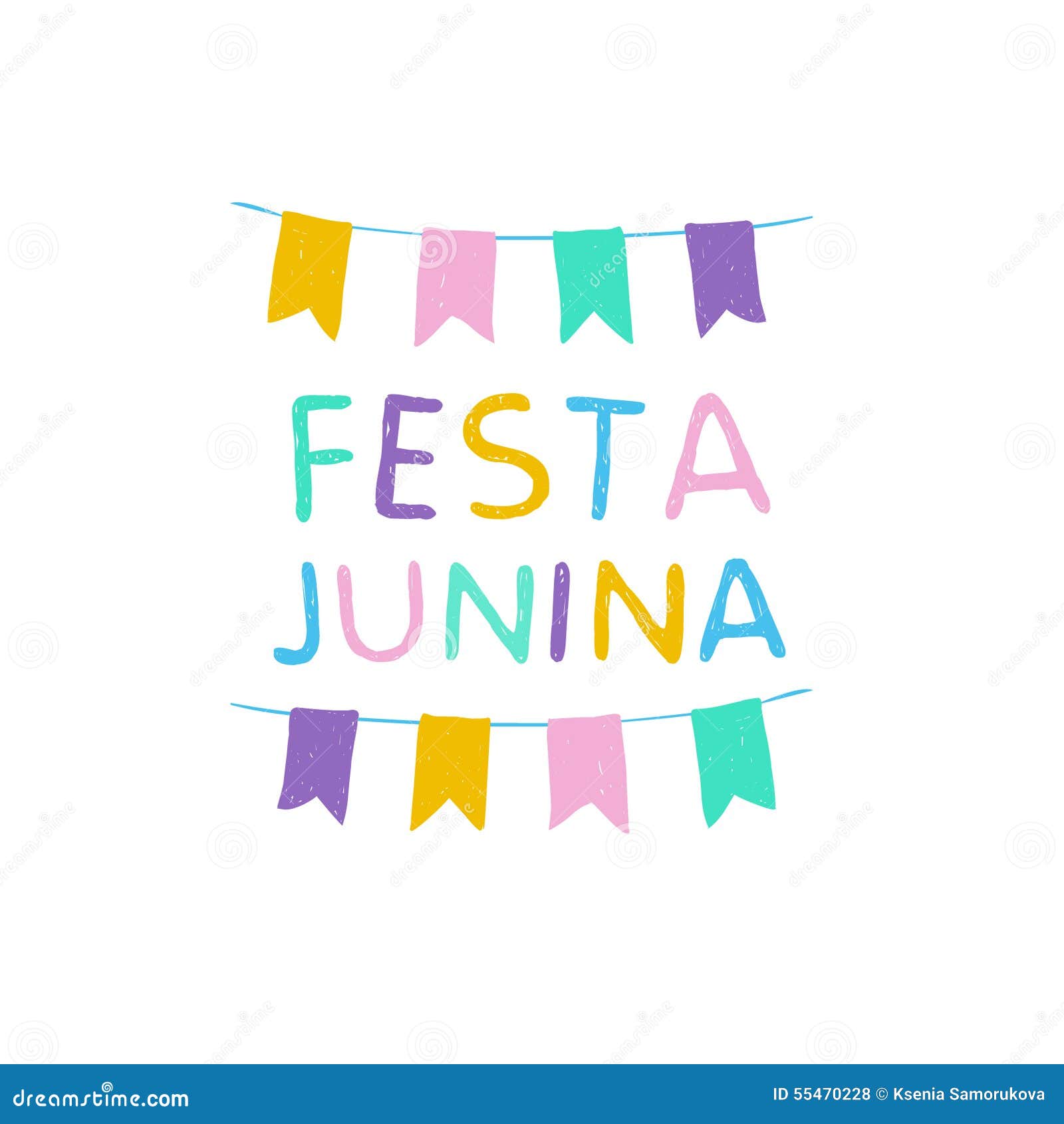 Vector Title for Brazil June Party Isolated on White Background Stock ...