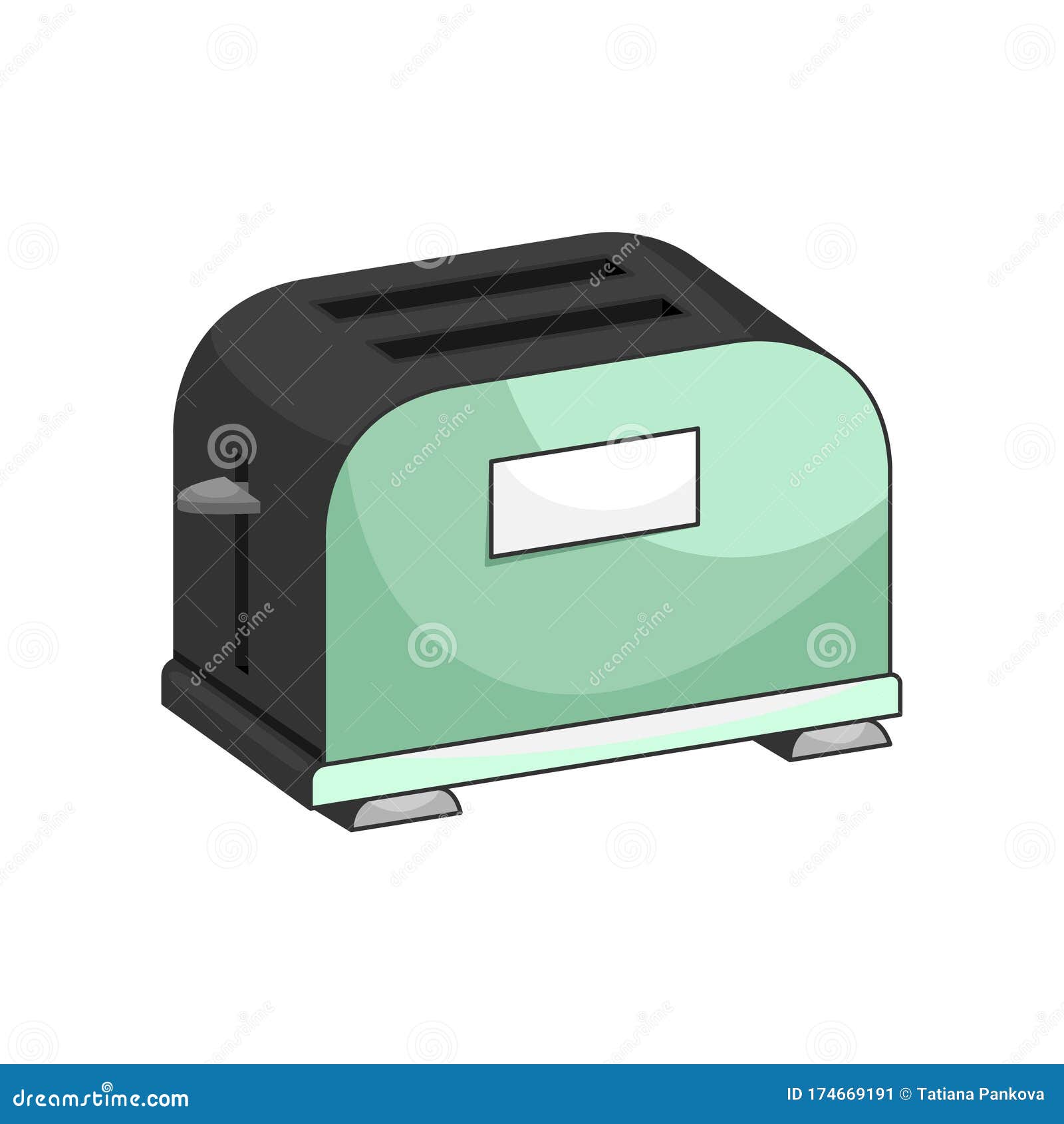 Vector Toaster in Isometry with an Outline. Isolated Illustration Stock ...