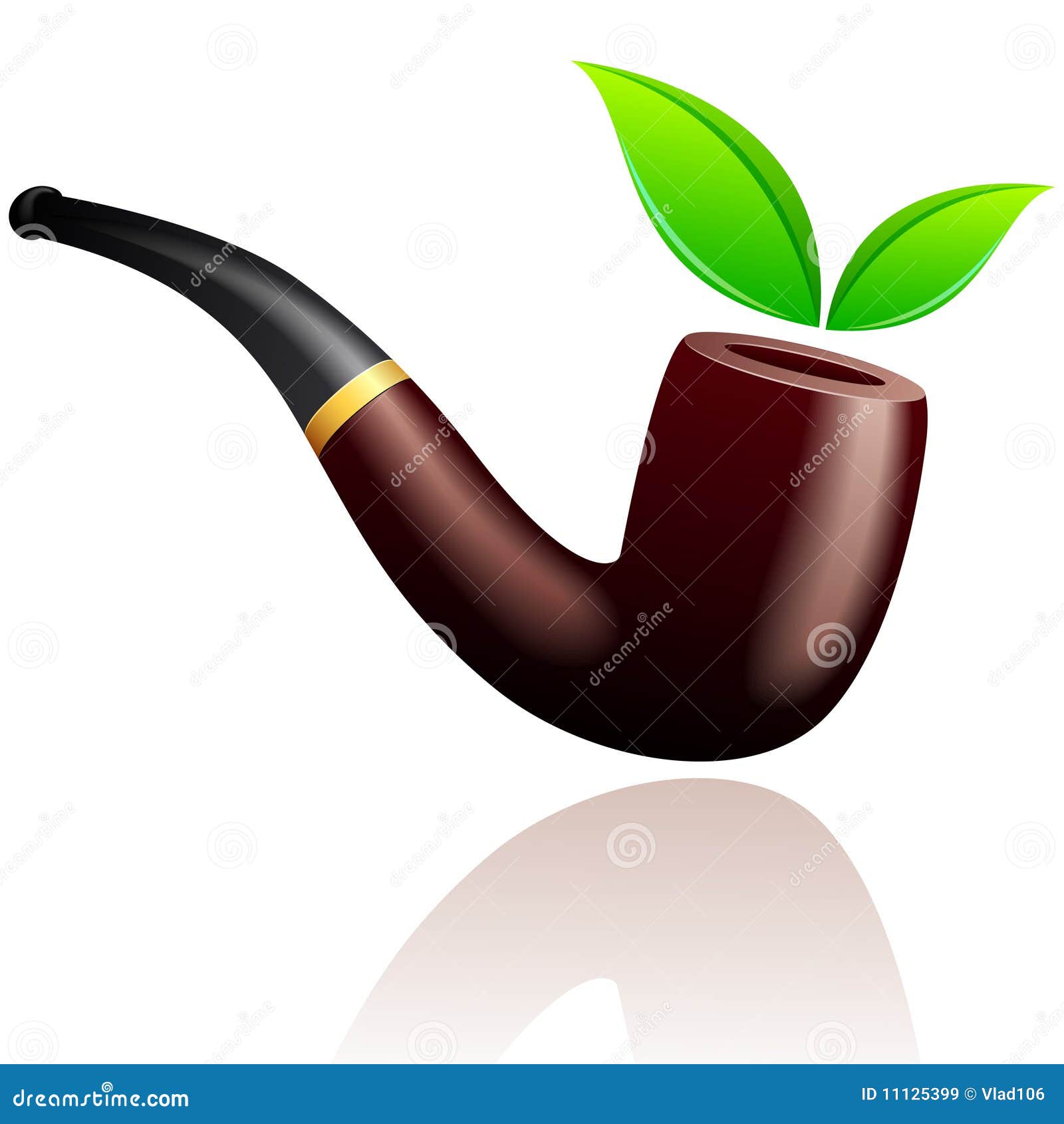Tobacco Pipe With Starry Magic Smoke. Illustration Of Smoking Mixtures ...