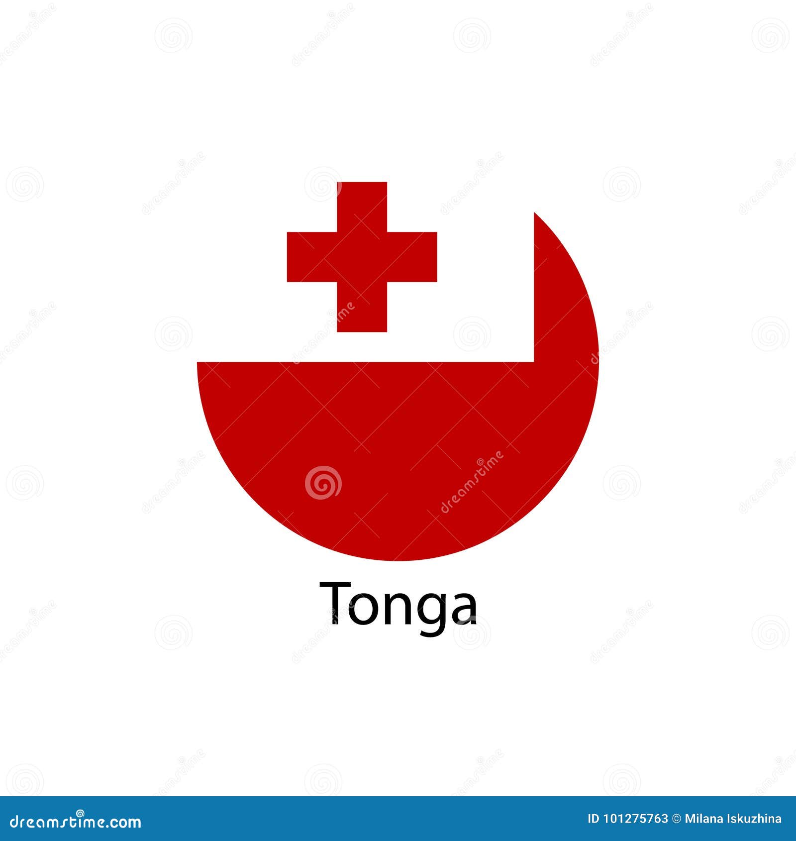Vector Tonga flag stock vector. Illustration of design - 101275763