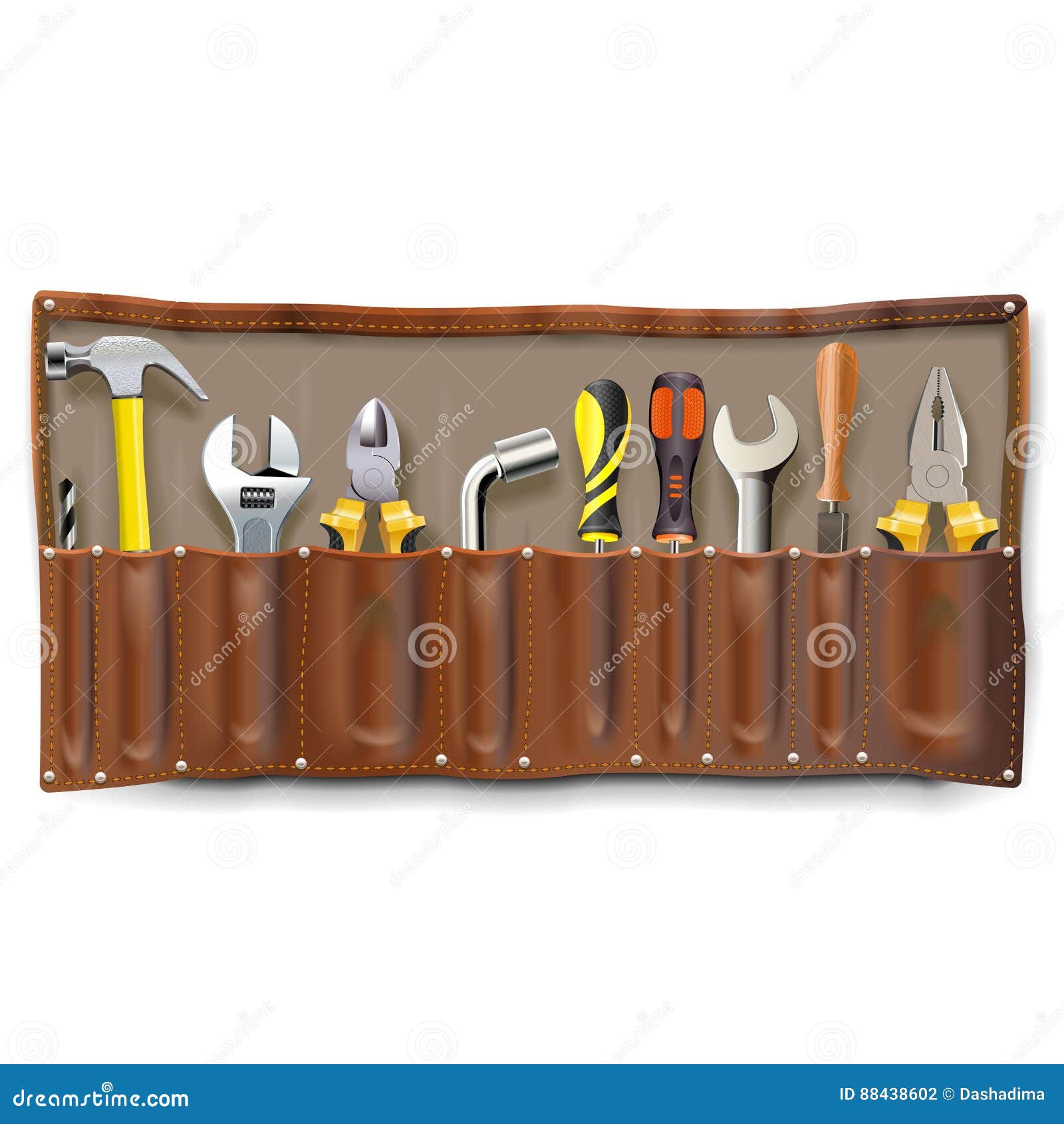 Vector Tool Bag stock vector. Illustration of roll, construction - 88438602