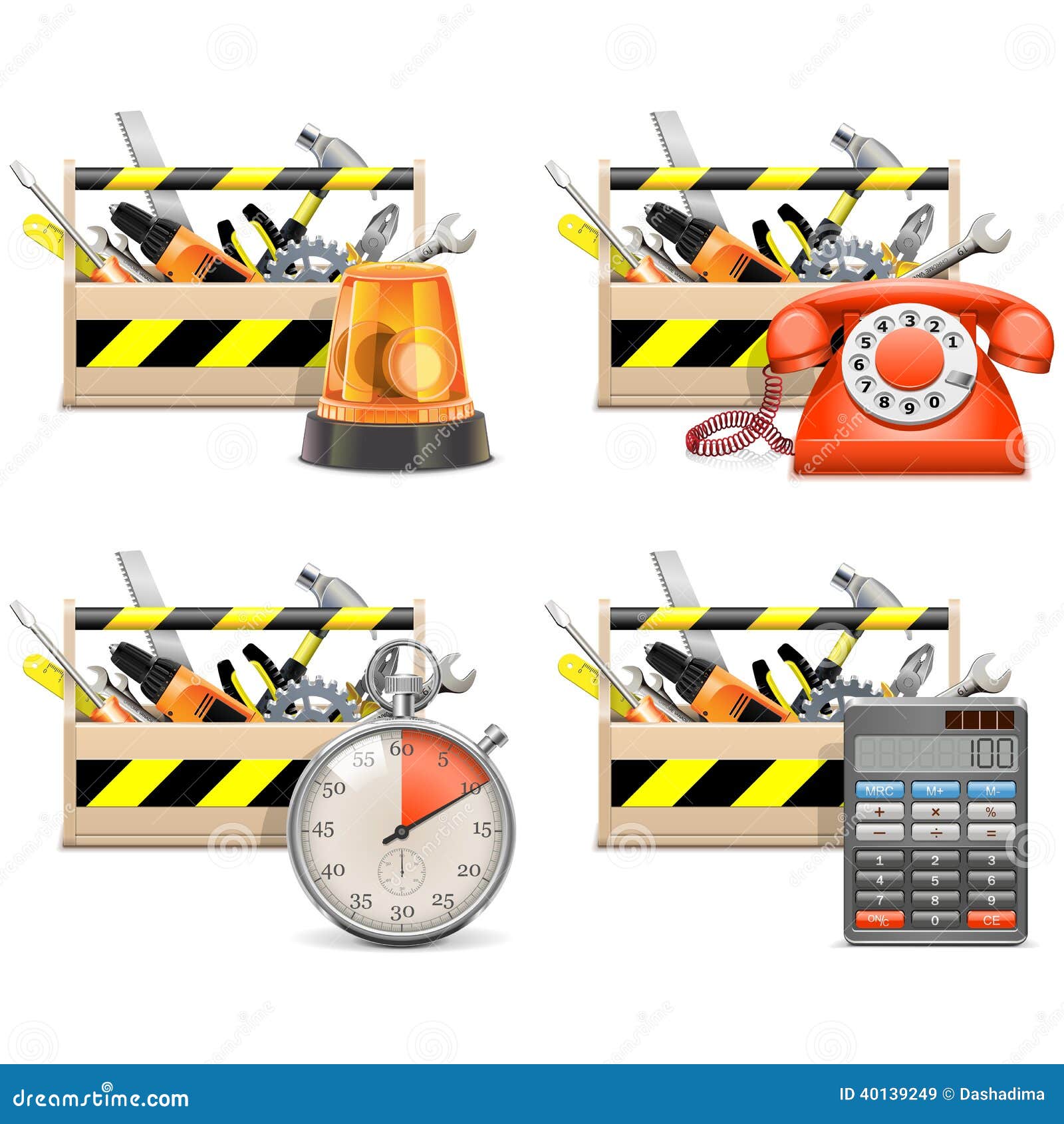Vector Toolbox Icons set 2 stock vector. Illustration of gear - 40139249