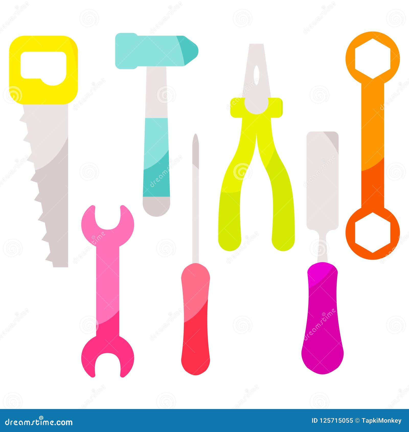 Vector Tools Equipment Icon Set. Stock Vector - Illustration of ...